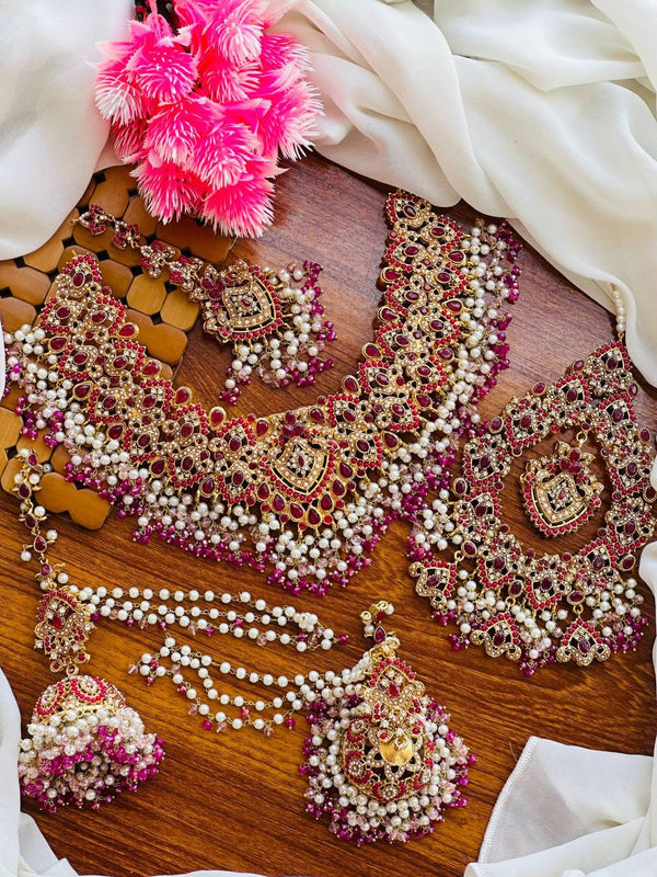 Casting Noratan Bridal Set with Sahara Big Jhumkies – Noor's Jewellery ...